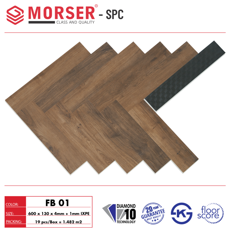 Sàn Nhựa Xương Cá Morser 4mm FB01- Sàn Xương Cá